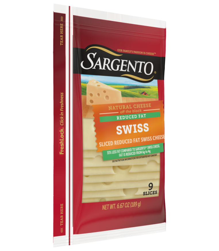 Sargento® Sliced Reduced Fat Swiss Natural Cheese, 9 slices | Sargento