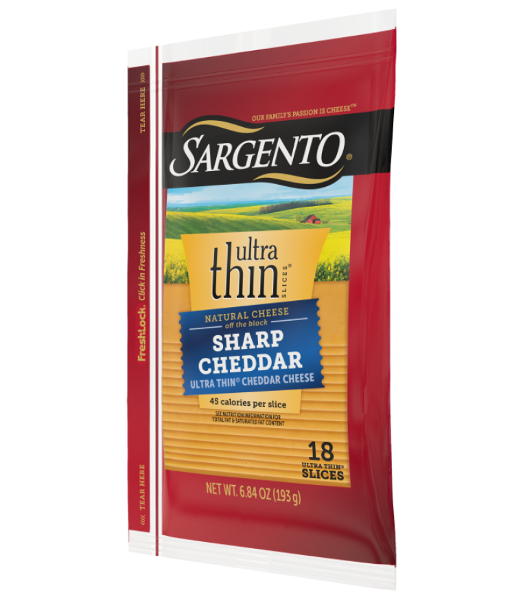 Sargento® Sharp Natural Cheddar Cheese Ultra Thin® Slices, 18 slices ...