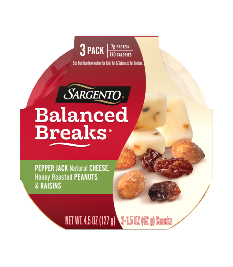Balanced Breaks® Pepper Jack Natural Cheese, Honey Roasted Peanuts and ...