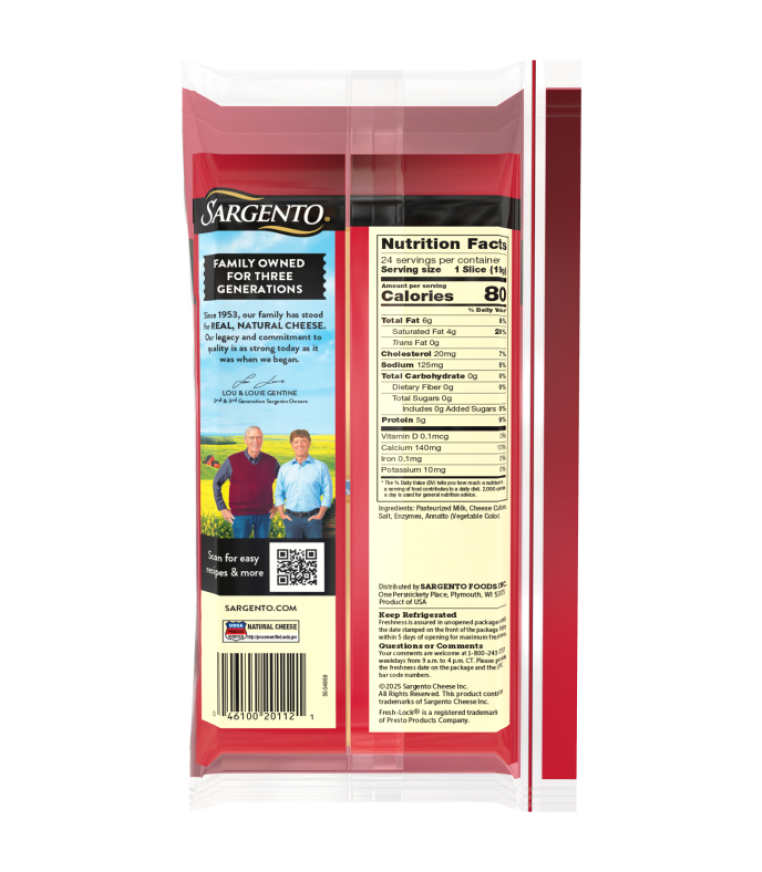 Sargento® Sliced Mild Natural Cheddar Cheese, 24 slices | Sargento