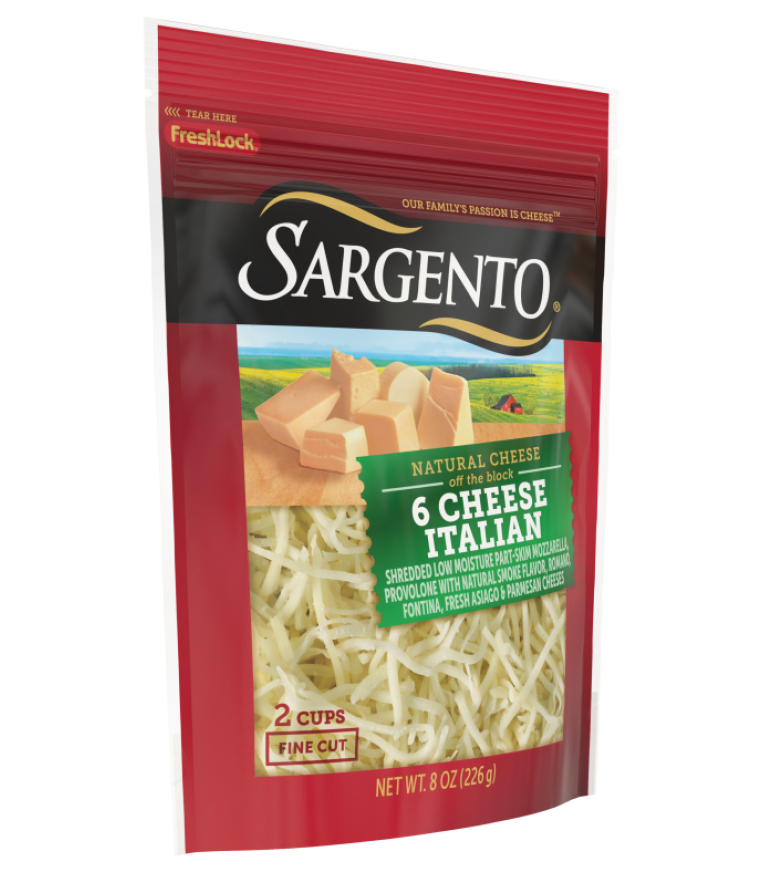 Sargento® Shredded 6 Cheese Italian Natural Cheese, 8 oz. | Sargento