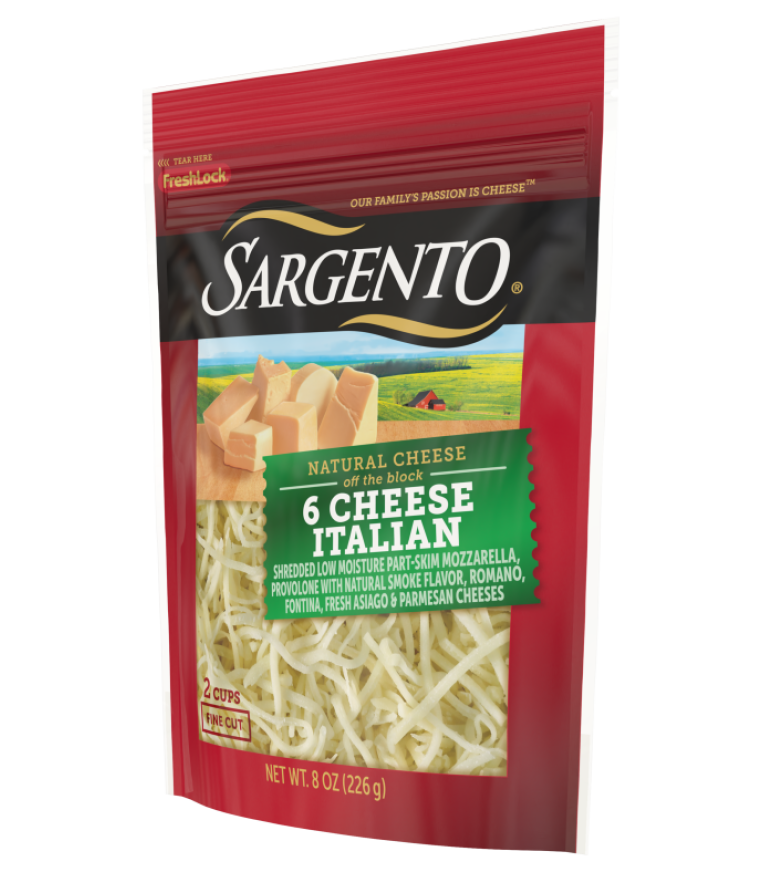 Sargento® Shredded 6 Cheese Italian Natural Cheese, 8 oz. | Sargento