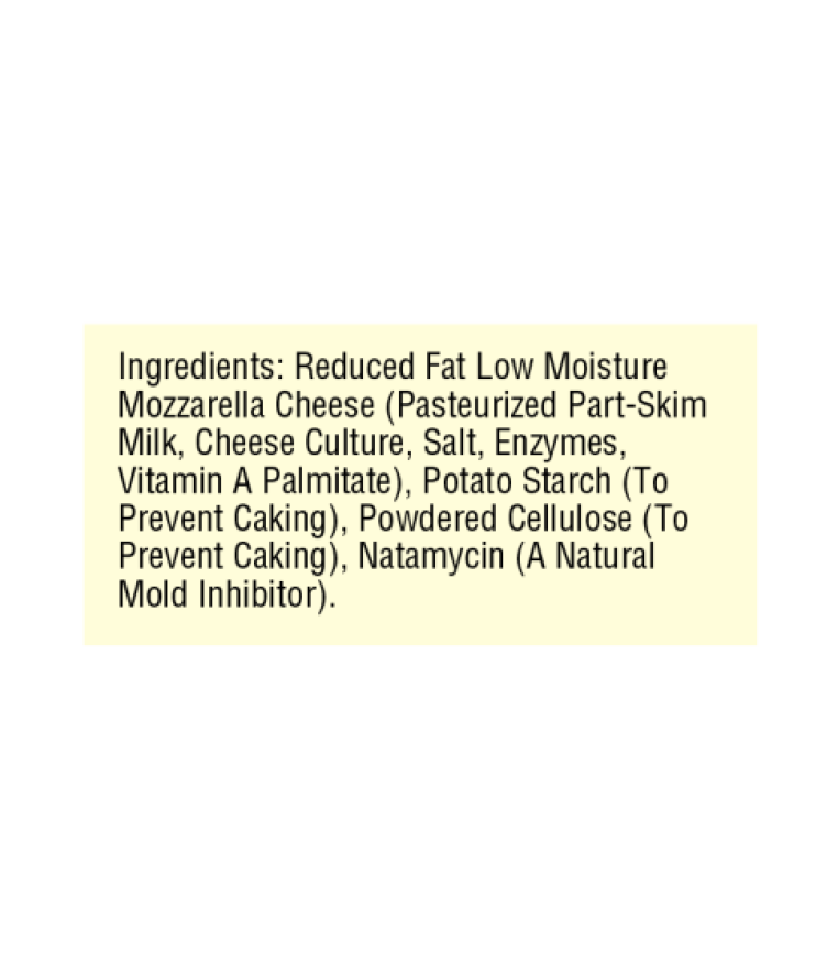 Sargento® Shredded Reduced Fat Mozzarella Natural Cheese, 7 oz. | Sargento