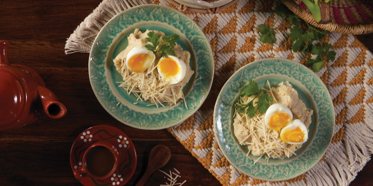 Green Banana Mash with Soft Boiled Egg | Sargento® Foods Incorporated